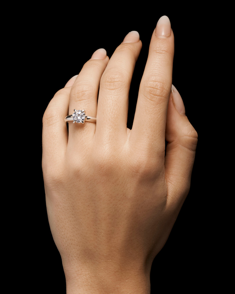 Captured 1.5ct Diamond Ring - Unique 18K White Gold Design | Maria ...