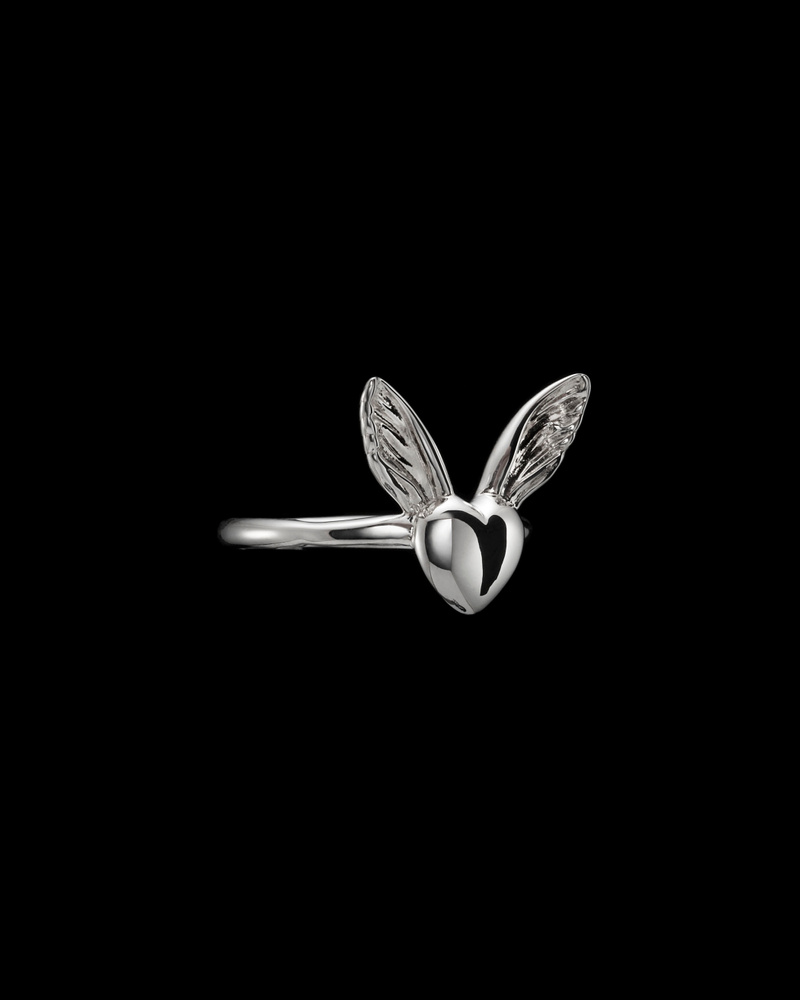 Lovers Ring - 925 Sterling Silver Heart & Wings | Maria Nilsdotter
