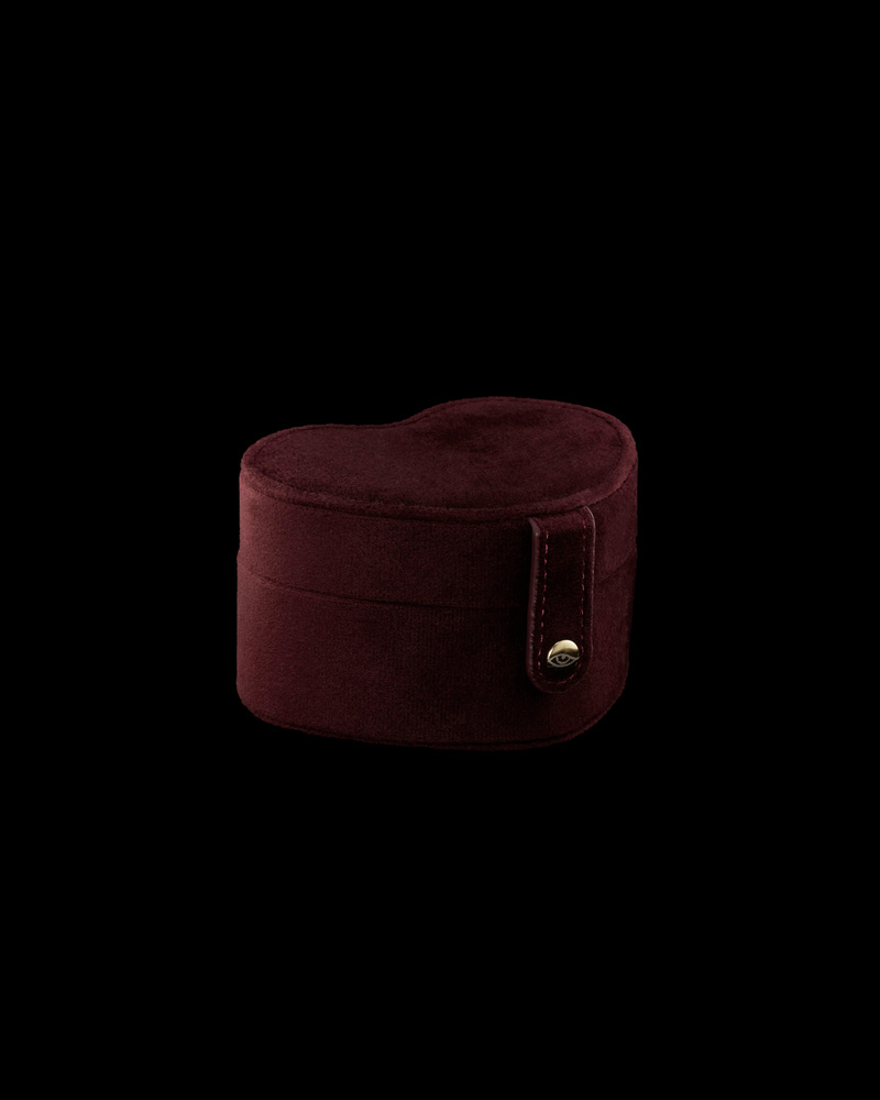 Heart Jewellery Box in Burgundy Velvet | Maria Nilsdotter