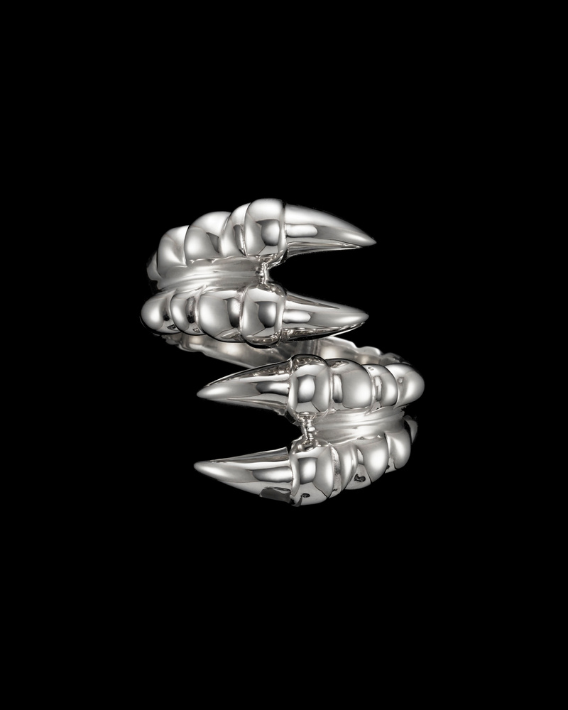 Claw Ring Double - 925 Sterling Silver Dragon's Talon | Maria Nilsdotter