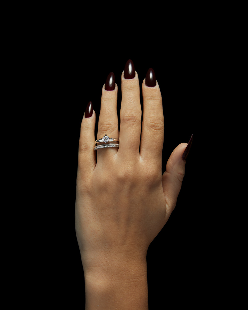 Captured Pavé Band 3mm | Maria Nilsdotter