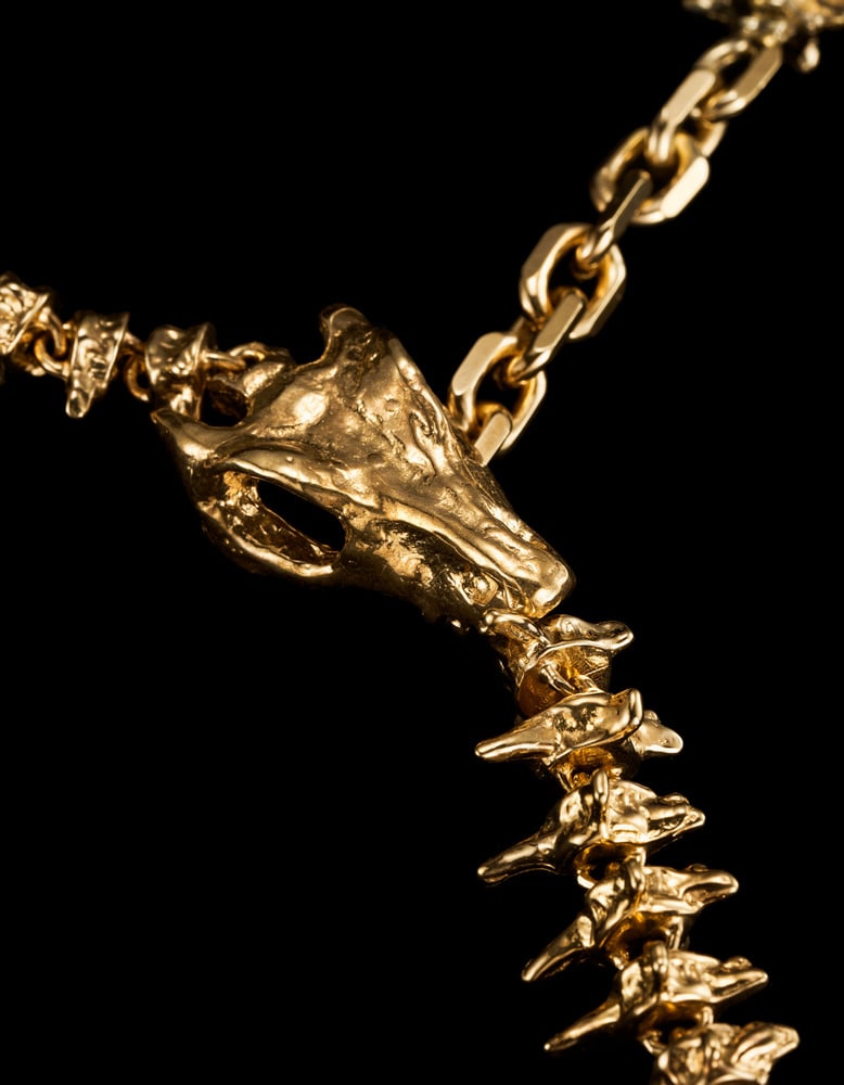 Dragon Chain Necklace - Mythical 18k Gold-Plated 925 Sterling Silver ...